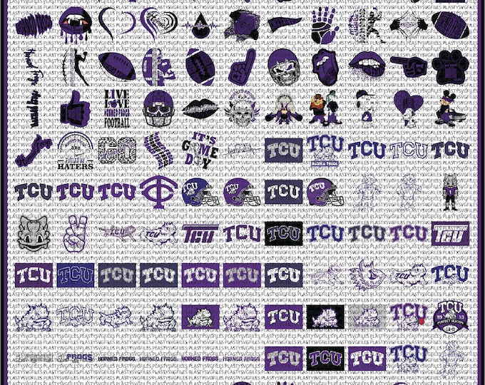 TCU Texas SVG DXF - Etsy