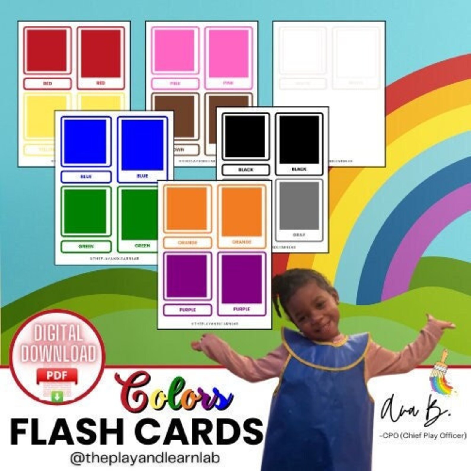 Colors Montessori Friendly Flash Cards - Etsy Canada