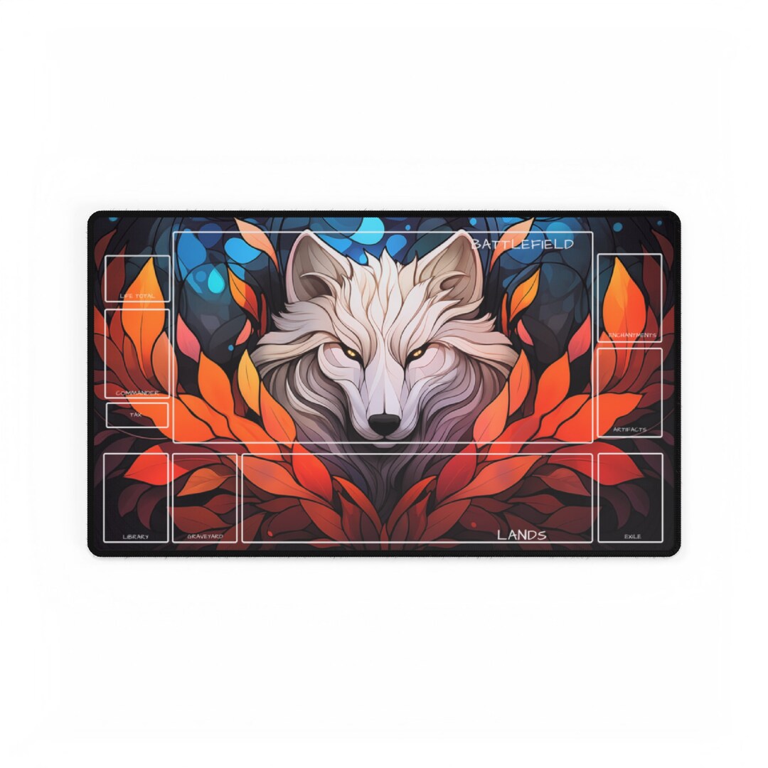 Wolf Playmat With Layout 24x14 Game Mats Tabletop Magic for MTG/TCG ...