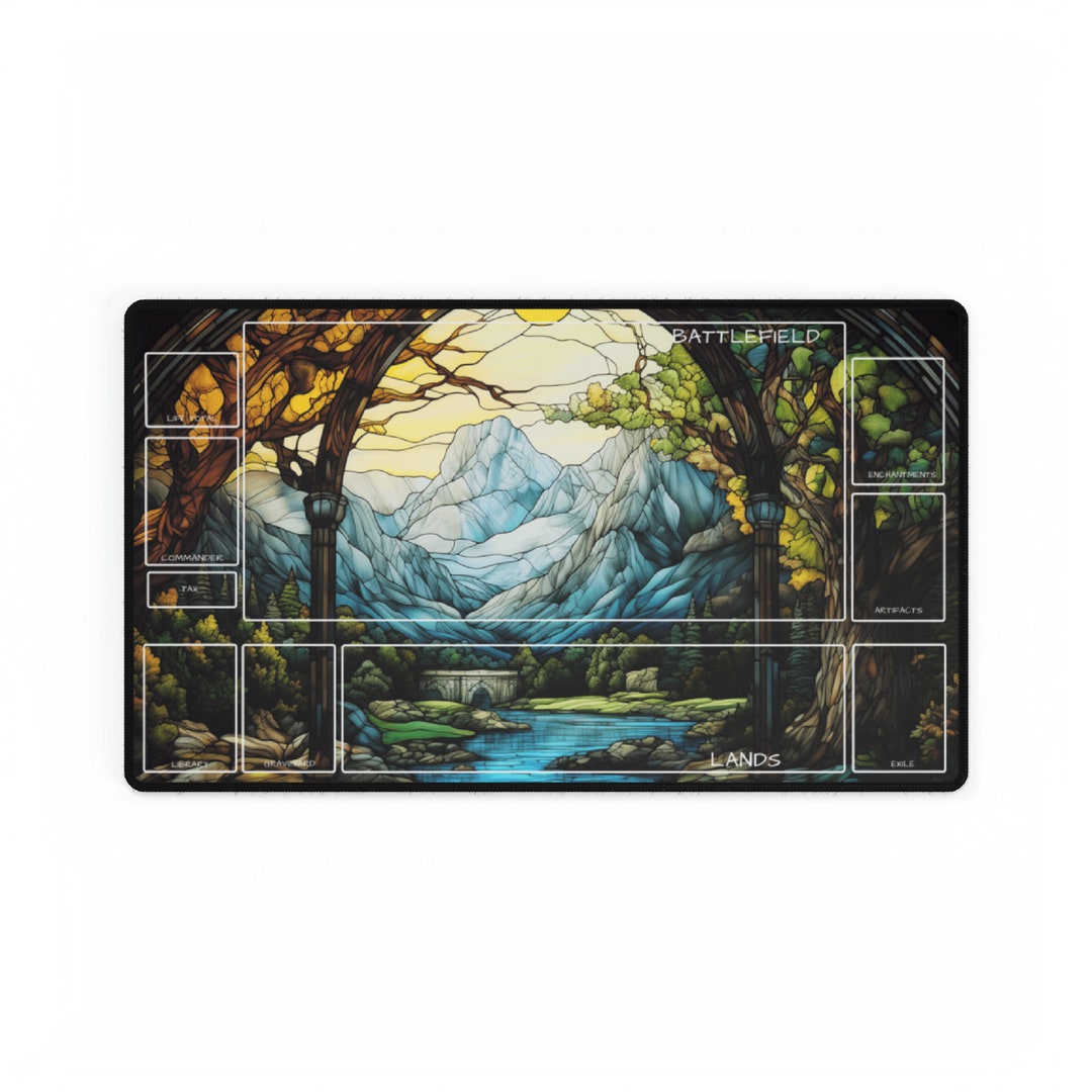 The Misty Mountains Playmat With Layout 24x14 Game Mats Tabletop Magic ...