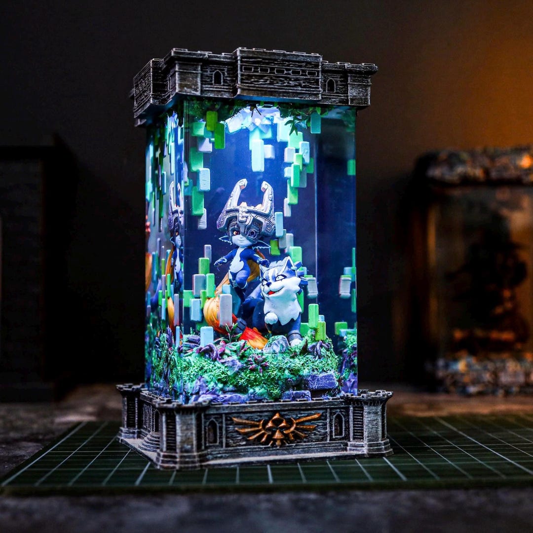 Midna and Wolf Link Zelda Epoxy Resin Lamp, Zelda Gift, Epoxy Resin ...