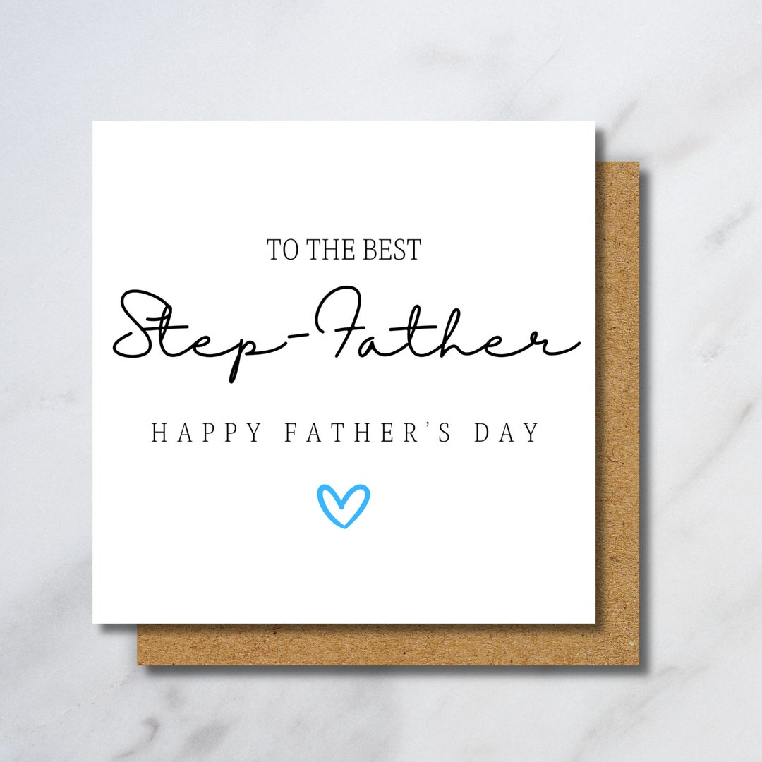 Step-father Father's Day Card Personalised Step-father Card, Step-dad ...