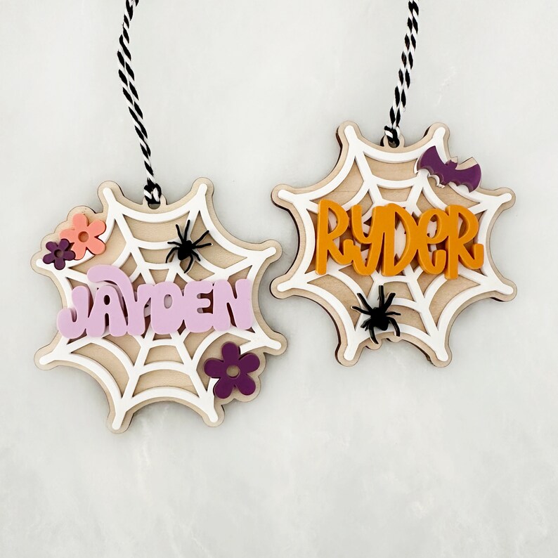 Halloween Basket Tag SVG File | Spiderweb Boo Basket Tag Laser File ...