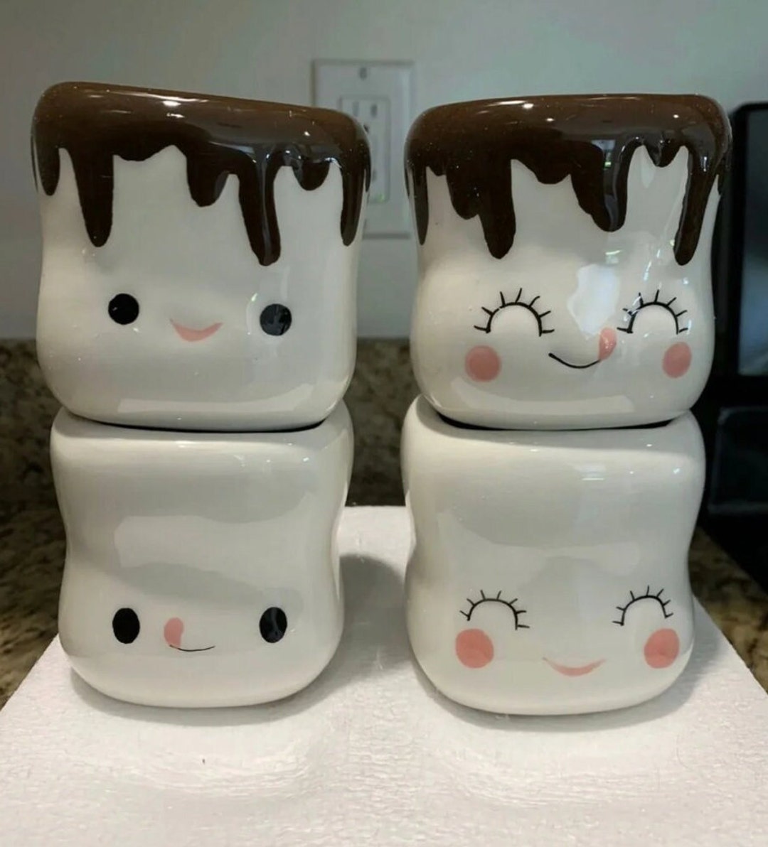 Marshmallow Mugs Set of 4 - Etsy