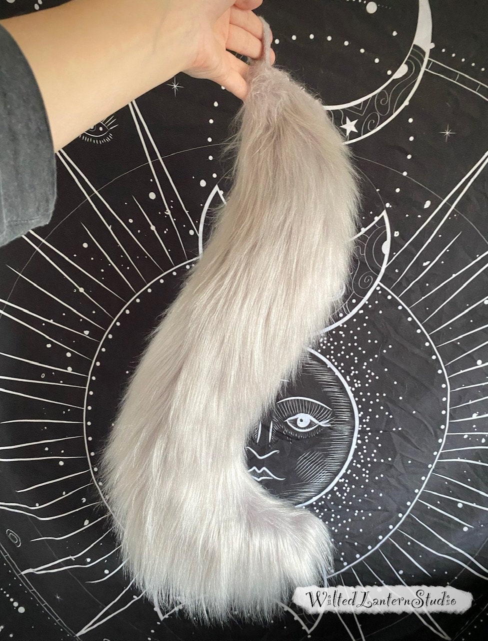 Cosplay/ Fursuit Gray Tail With Belt Loop - Etsy