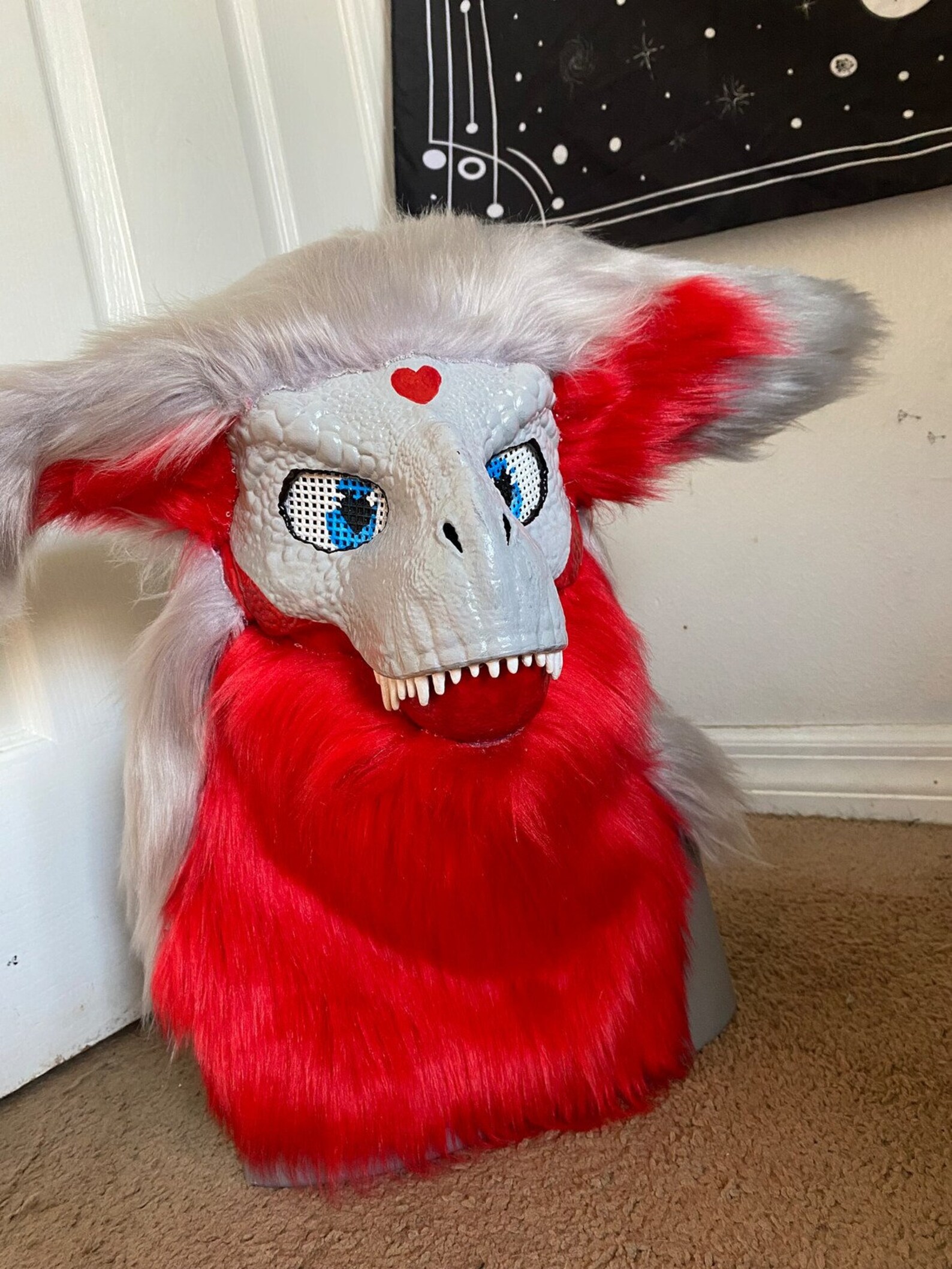 Custom Furred Dino Mask Fursuit Head/ Cosplay Mask QUICK TAT - Etsy