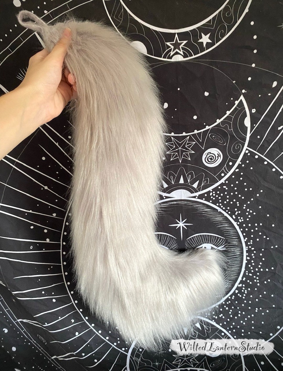 Cosplay/ Fursuit Gray Tail With Belt Loop - Etsy