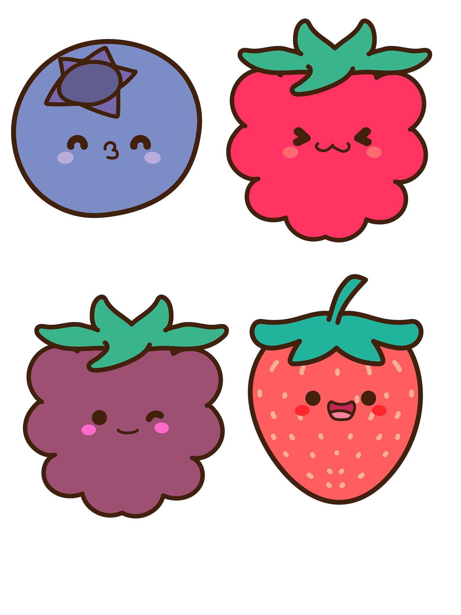 Berry SVG, Strawberry, Blueberry, Raspberry, Blackberry, First Birthday ...