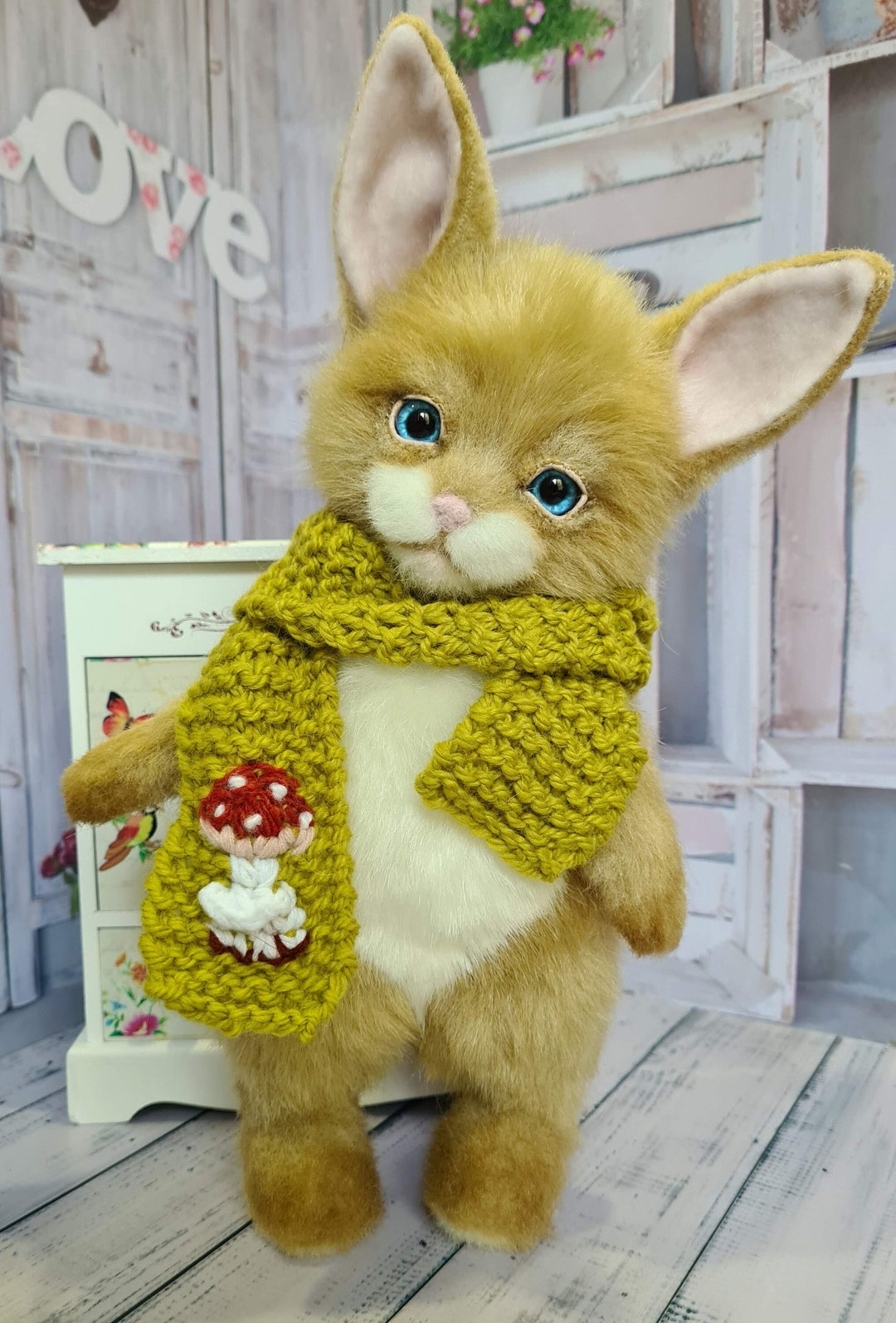 Plush Bunny Toy. Cute Stuffed Bunny Gift. OOAK Bunny Toy - Etsy