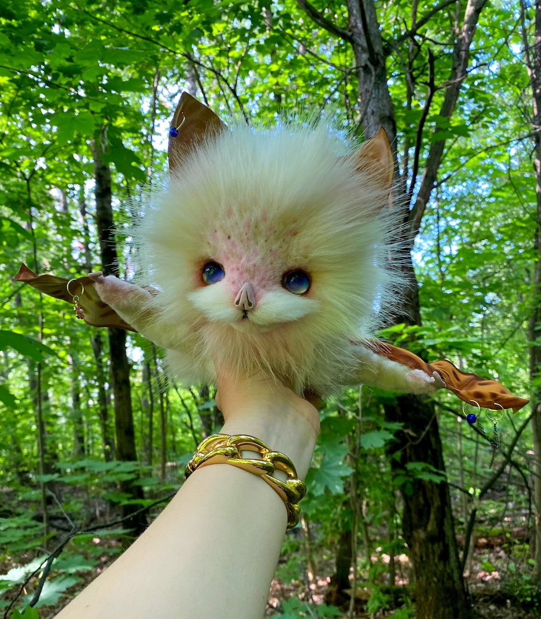 Bat Serinity Fur Bat White Bat Furry Doll Soft Doll Fur Doll Soft Toy ...