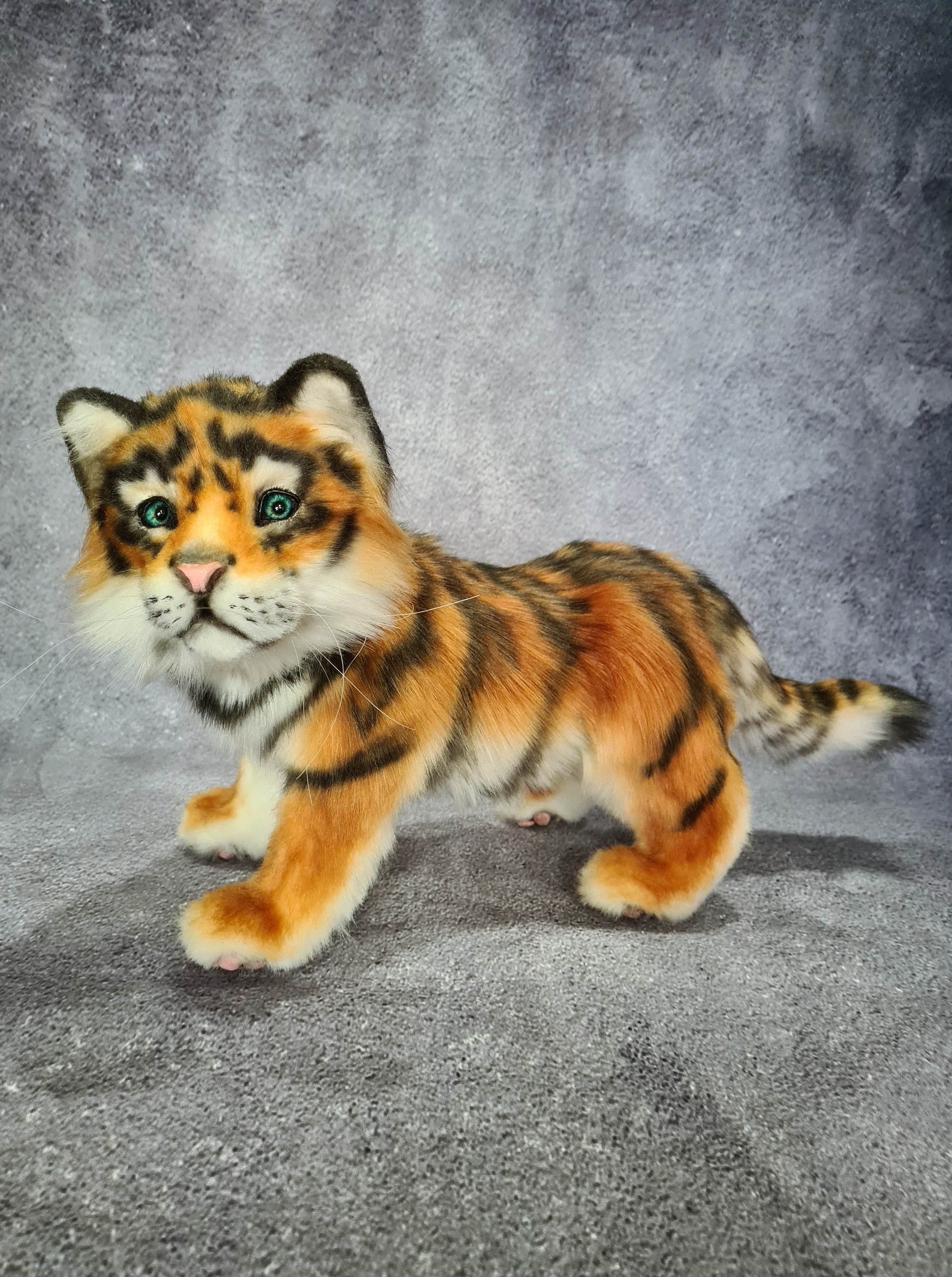 Realistic Tiger Soft Sculpture. Poseable Toy Tiger. Plush Tiger ...