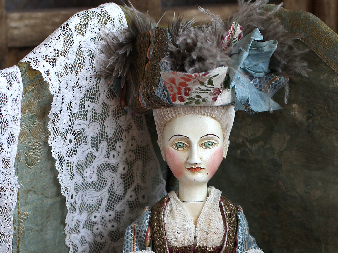 Art Antique Style Wooden Articulated Doll French Court Replication Doll ...