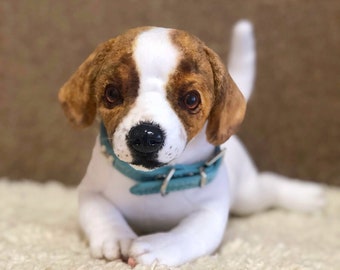 Jack Russell Terrier. Real Size Poseable Realistic Toy. OOAK. Handmade ...