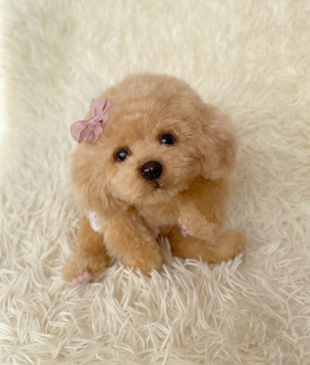 Made to Order Peach Poodle Realistic Toy - Etsy UK