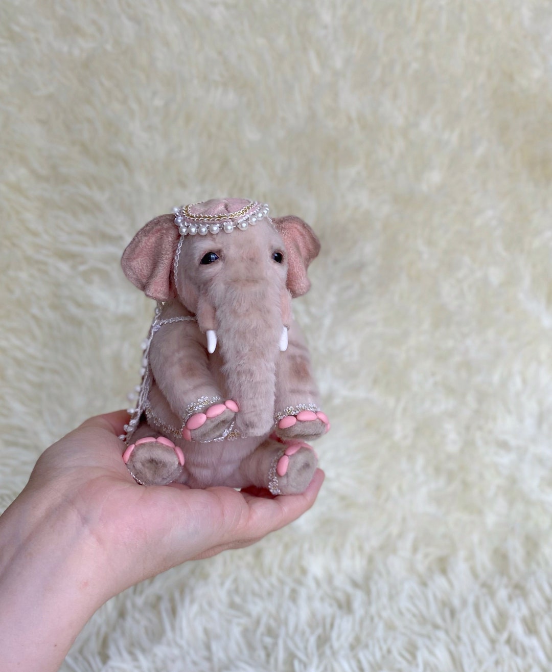 MADE TO ORDER Pink Elephant Realistic Toy - Etsy