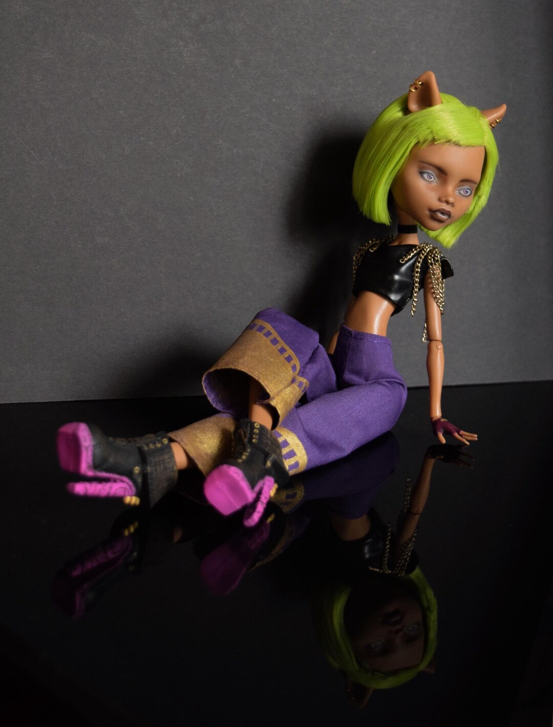 Ooak Monster High Clawdeen Wolf Doll Collectors Couture Custom Outfit ...