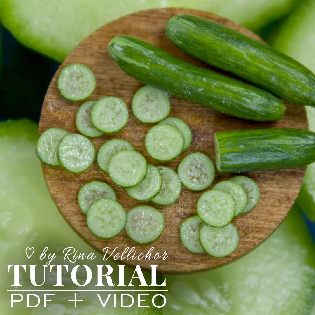 TUTORIAL Miniature Cucumber Cane With Polymer Clay for 1:12 Scale Dollhouse | PDF + Video - Etsy