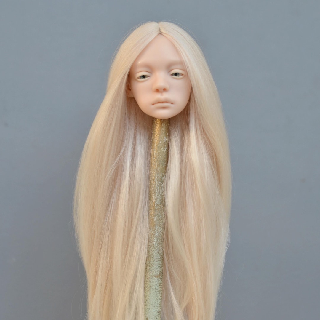 Beige Alpaca Wig for Ptichka Lora, Sugarbone Bjd and Others 10.5 - 11 ...