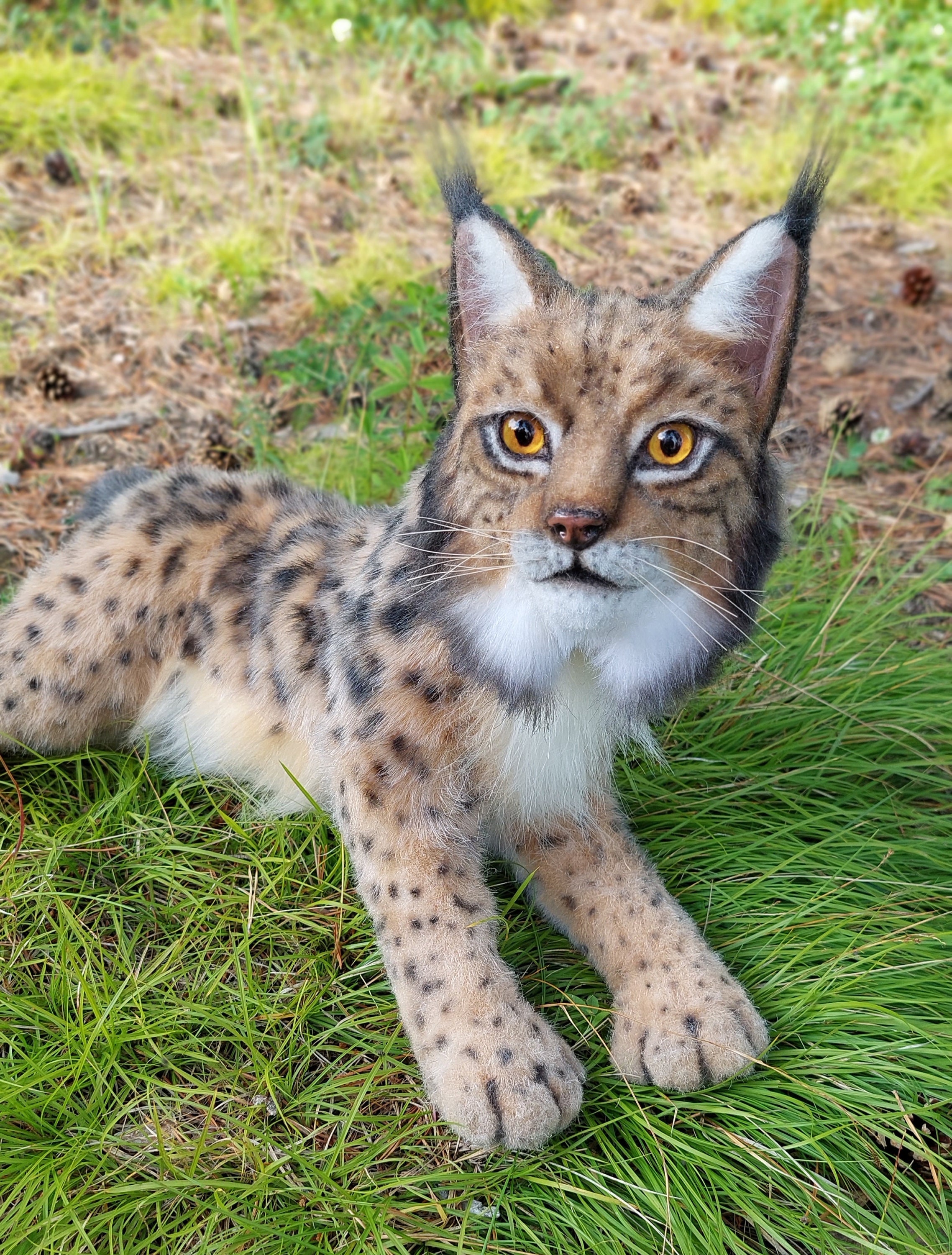 Lynx Realistic Plush Toy . Wild Cat . OOAK . Art Doll Animal . Stuffed ...