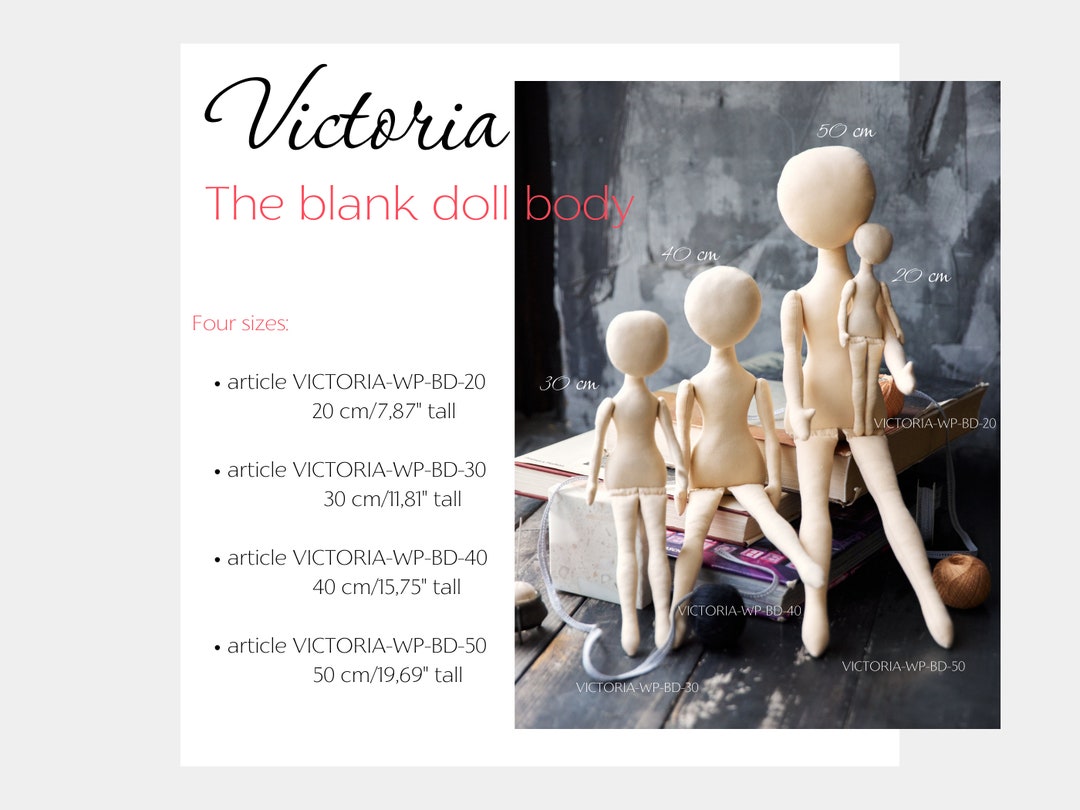 Blank Doll Body, Workpiece of Rag Doll Body for Craft, Handmade Stuffed ...