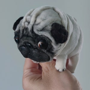 Movable Pug Toy - Handcrafted in Polymer Clay and Plush - Capture Your ...