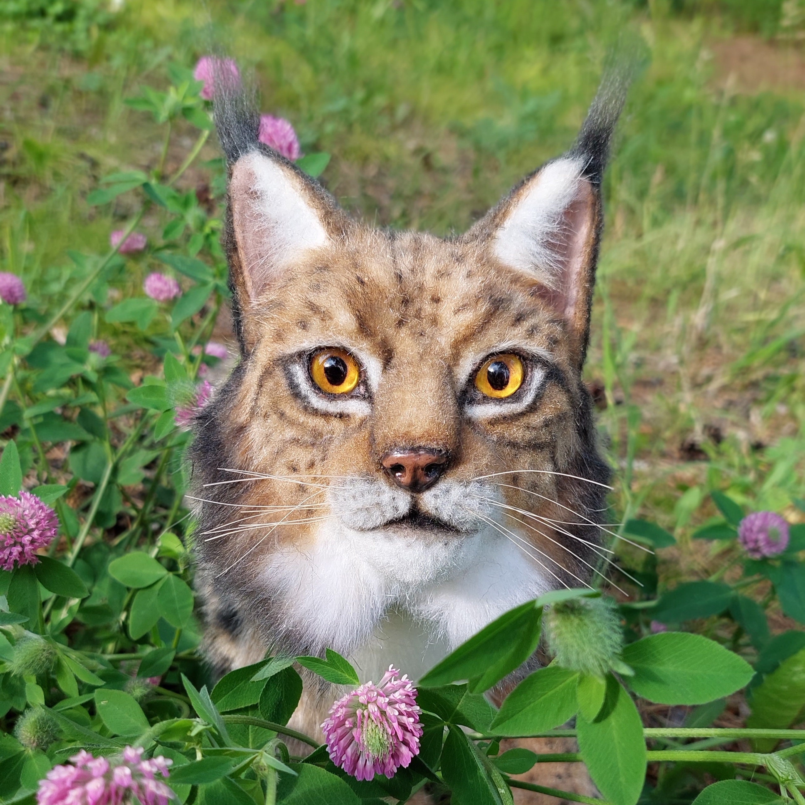 Lynx Realistic Plush Toy . Wild Cat . OOAK . Art Doll Animal . Stuffed ...