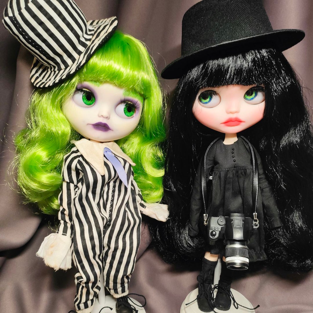 Blythe Dolls Beetlejuice and Lydia Deetz, Custom Blythe Doll, OOAK Doll ...