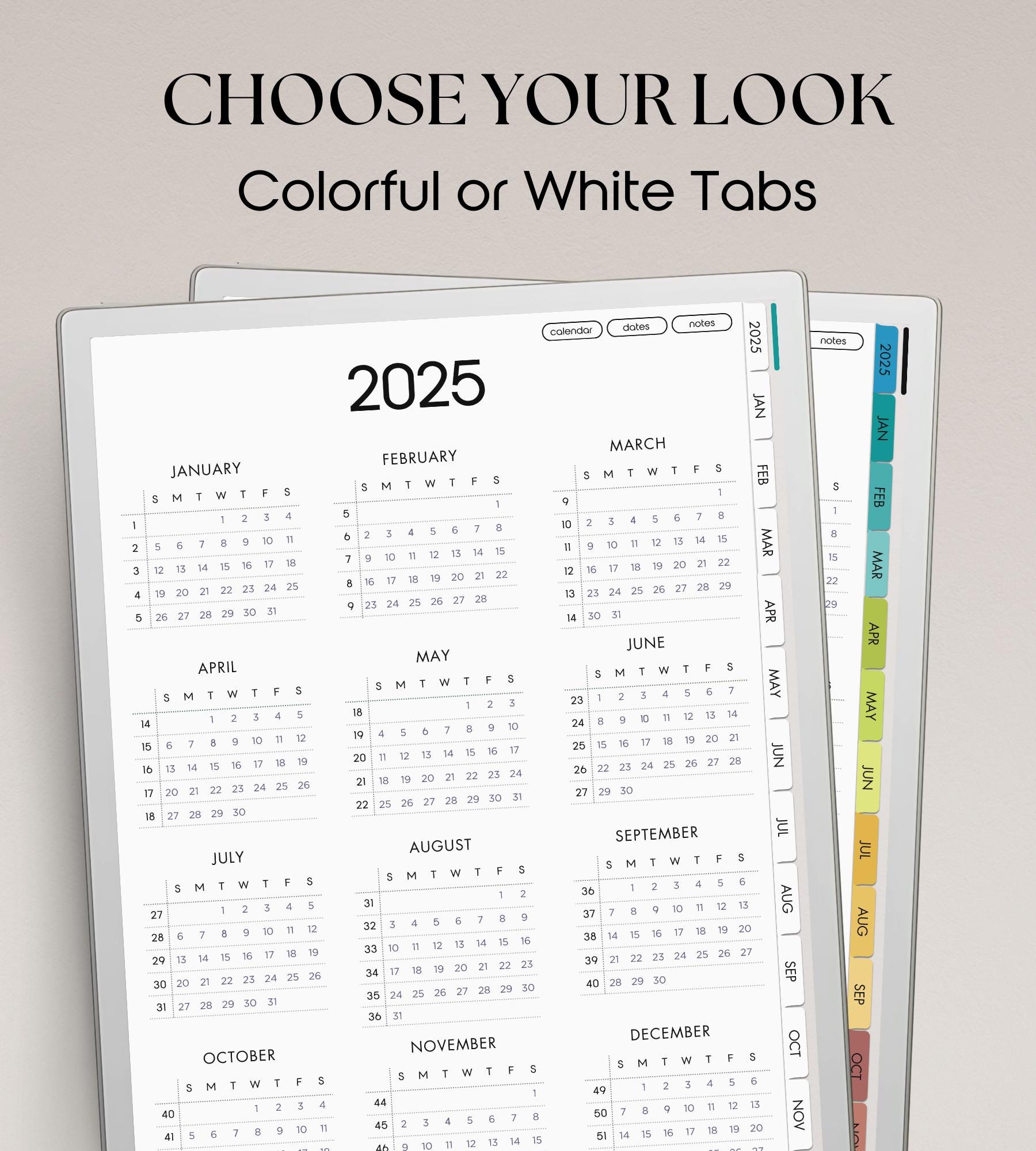 2025 Digital Planner for Remarkable Paper Pro | Daily, Weekly, Monthly ...