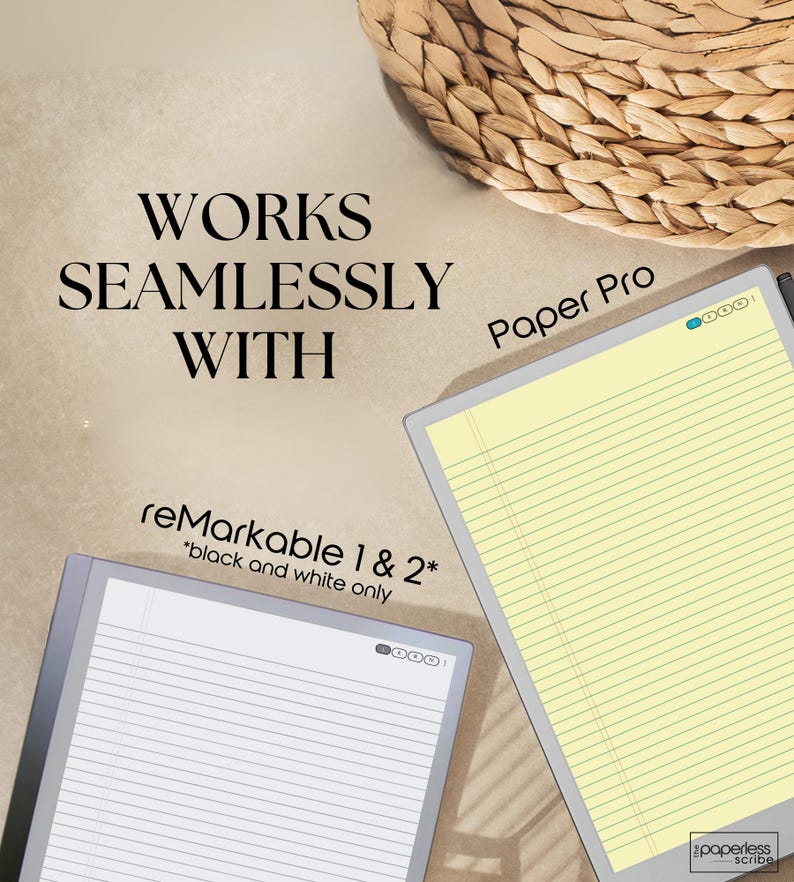 2 in 1 Legal Pad Notebook Bundle for Remarkable Paper Pro | White ...