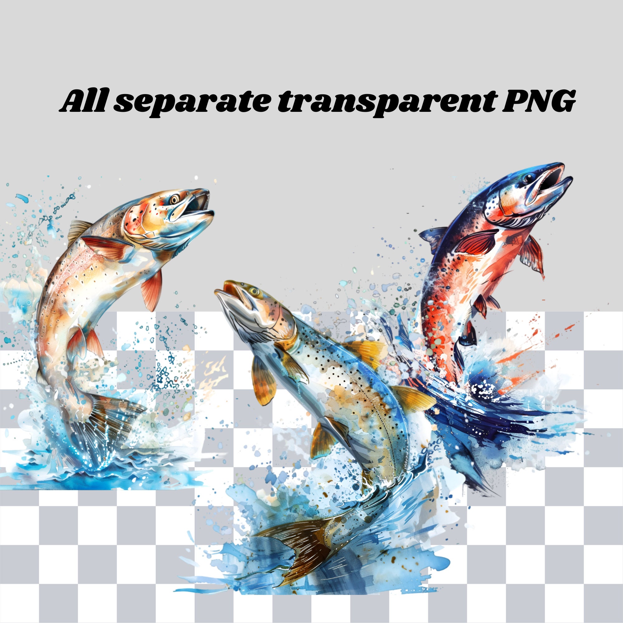 Fish PNG - 21 Fish Clipart - PNG Files, Transparent Background, 300 DPI ...