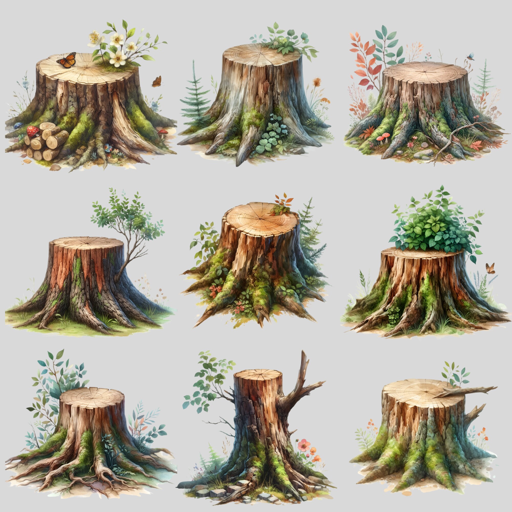 Tree Stump PNG - 21 Tree Stump Clipart - PNG Files, Transparent ...