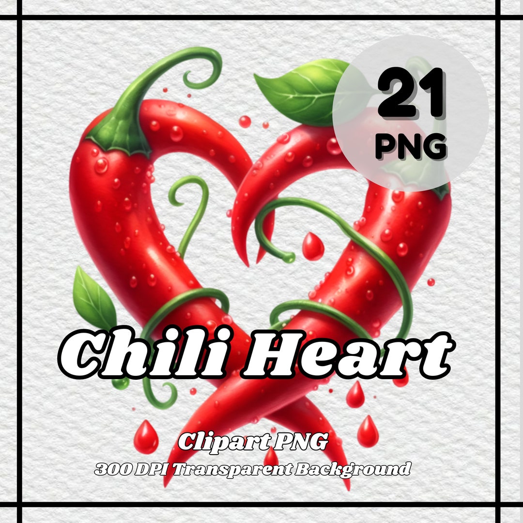 Chili Heart PNG - 21 Chili Heart Clipart - PNG Files, Transparent ...