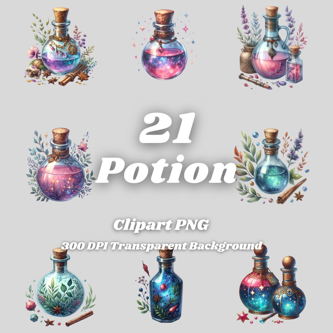 Potion PNG - 21 Potion Clipart - PNG Files, Transparent Background, 300 ...