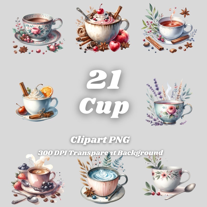 Cup PNG 21 Cup Clipart PNG Files, Transparent Background, 300 DPI ...