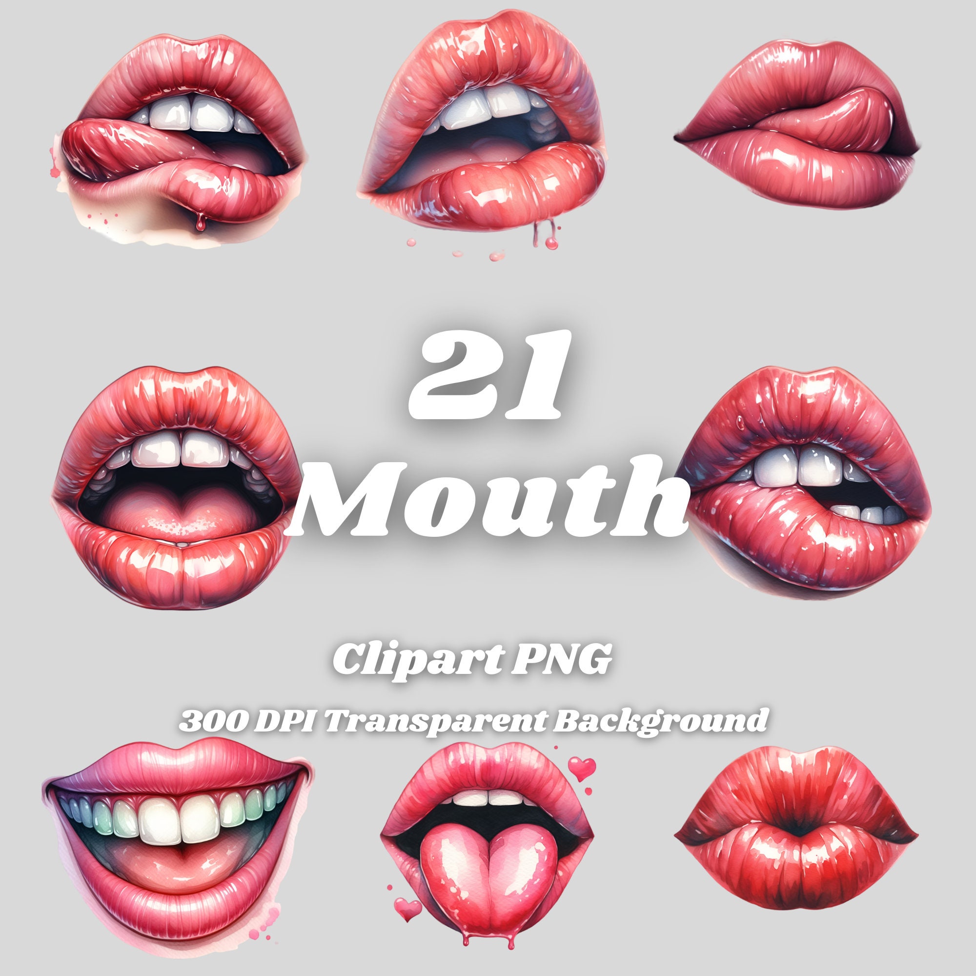Mouth PNG - 21 Mouth Clipart - PNG Files, Transparent Background, 300 ...