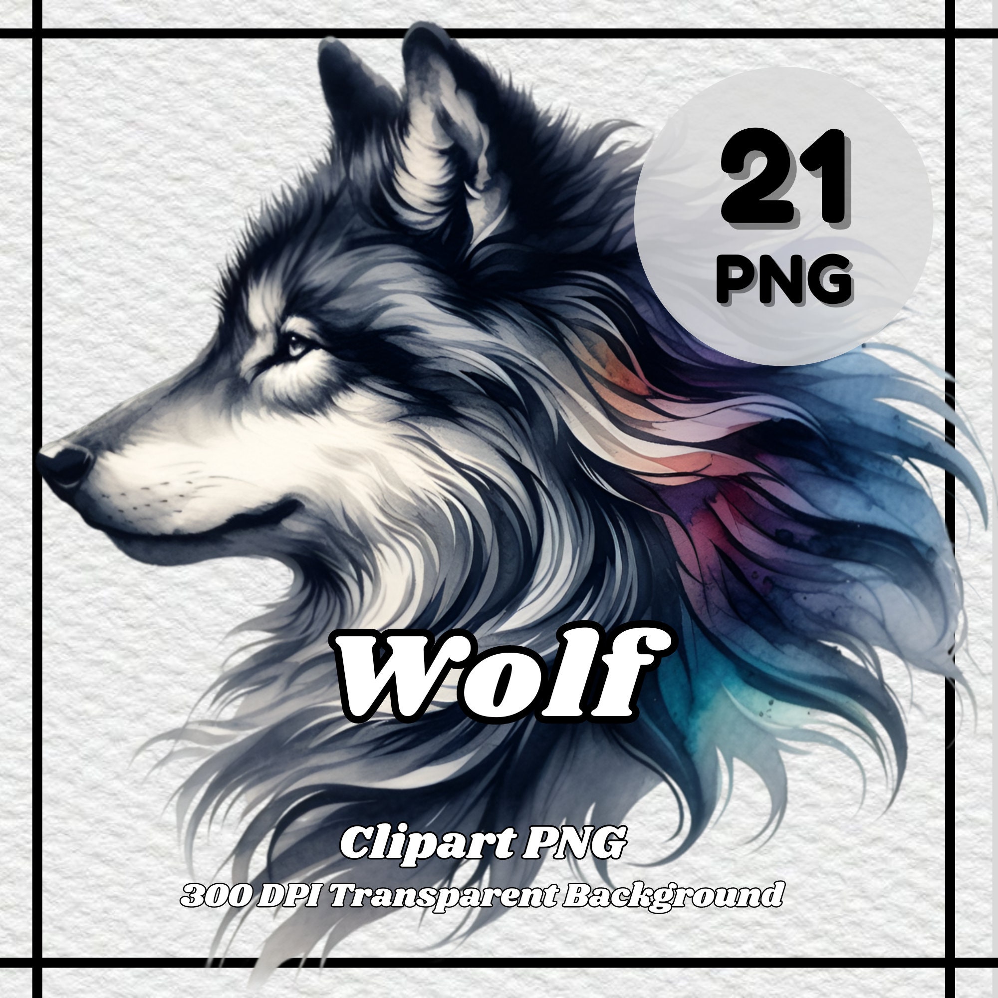 Wolf PNG - 21 Wolf Clipart - PNG Files, Transparent Background, 300 DPI ...