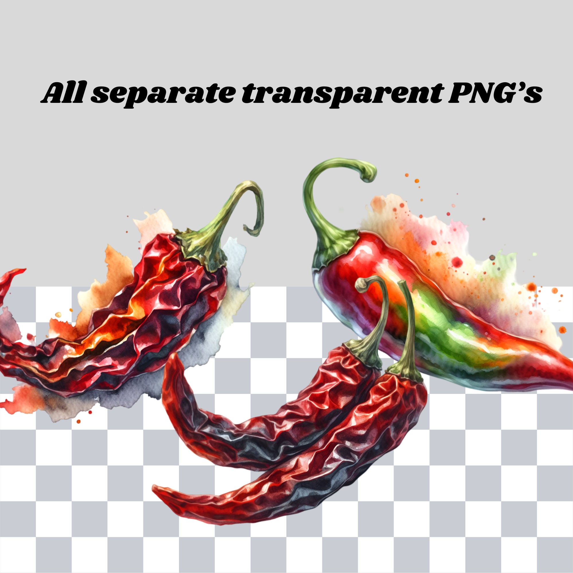 Chilli PNG 21 Chilli Clipart PNG Files, Transparent Background, 300 DPI ...
