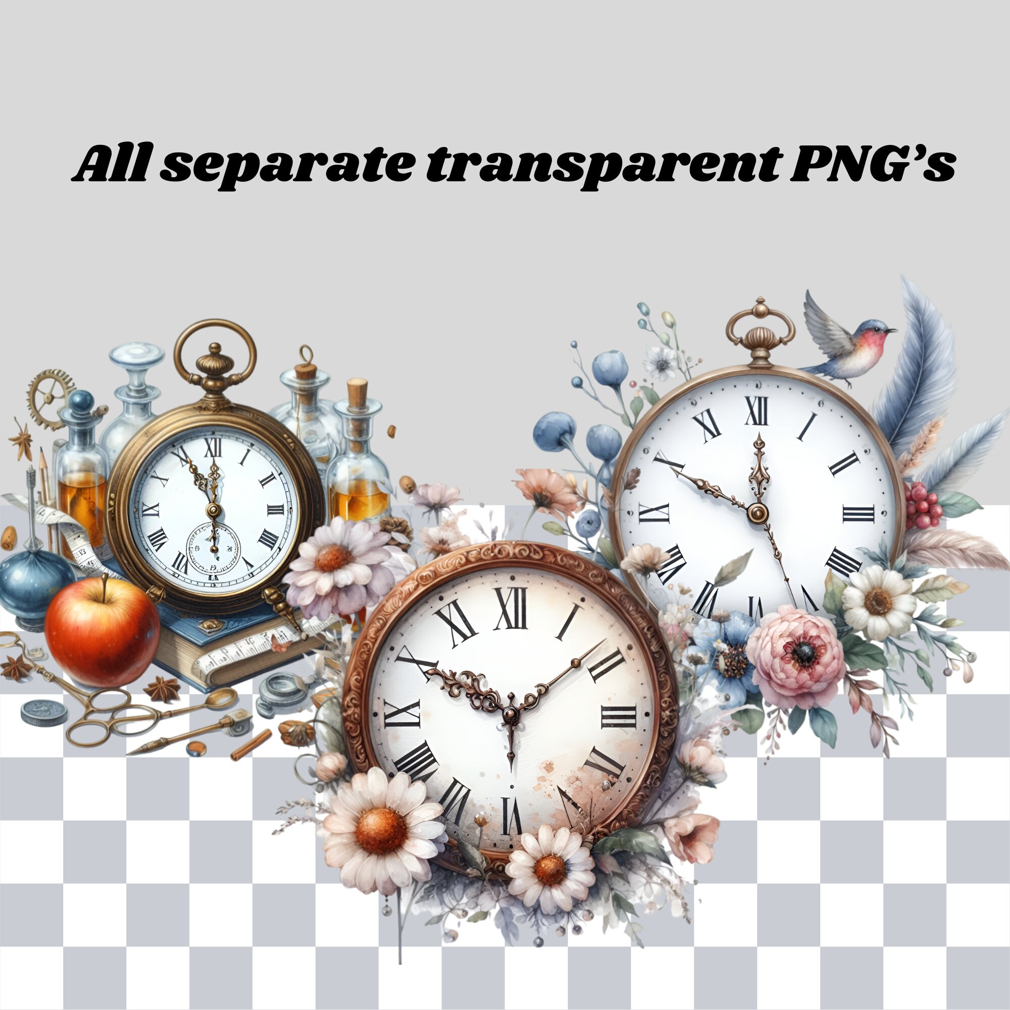 Clock PNG - 21 Clock Clipart - PNG Files, Transparent Background, 300 ...