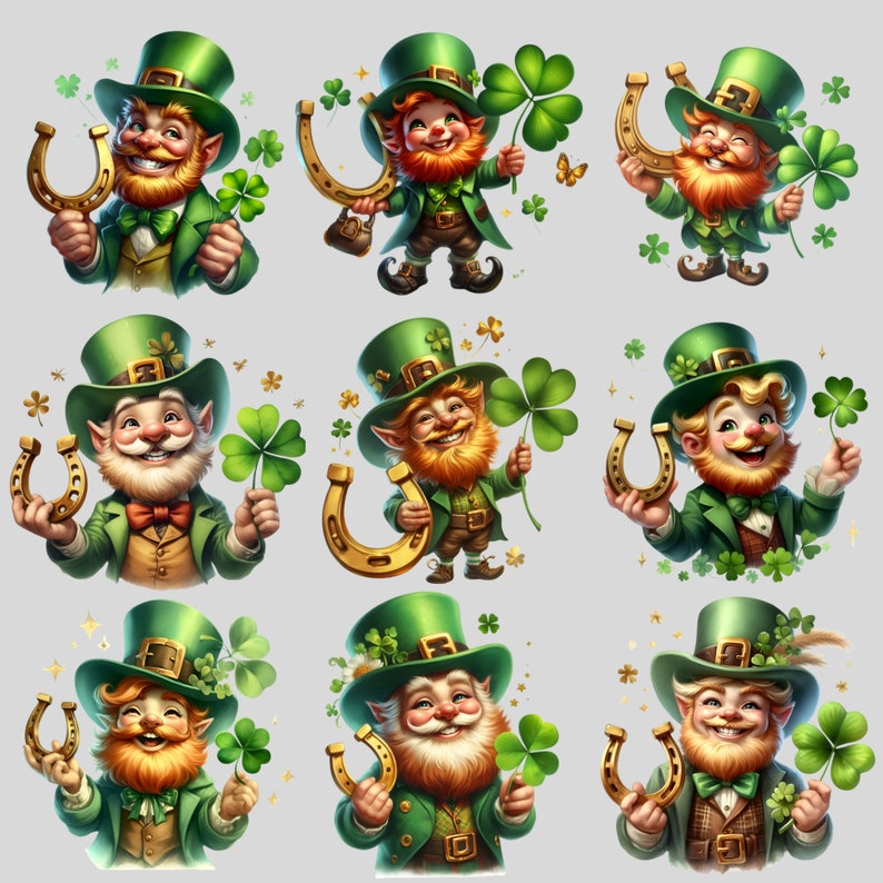 Leprechaun Clipart – 21 PNG Files, Transparent Background (digital ...