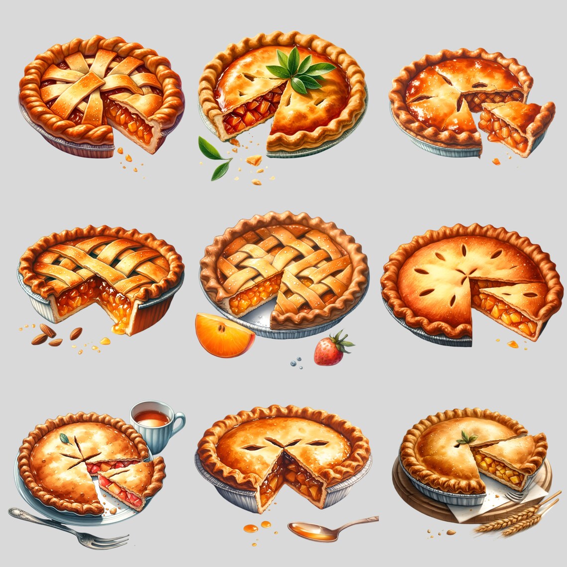 Pie PNG - 21 Pie Clipart - PNG Files, Transparent Background, 300 DPI ...