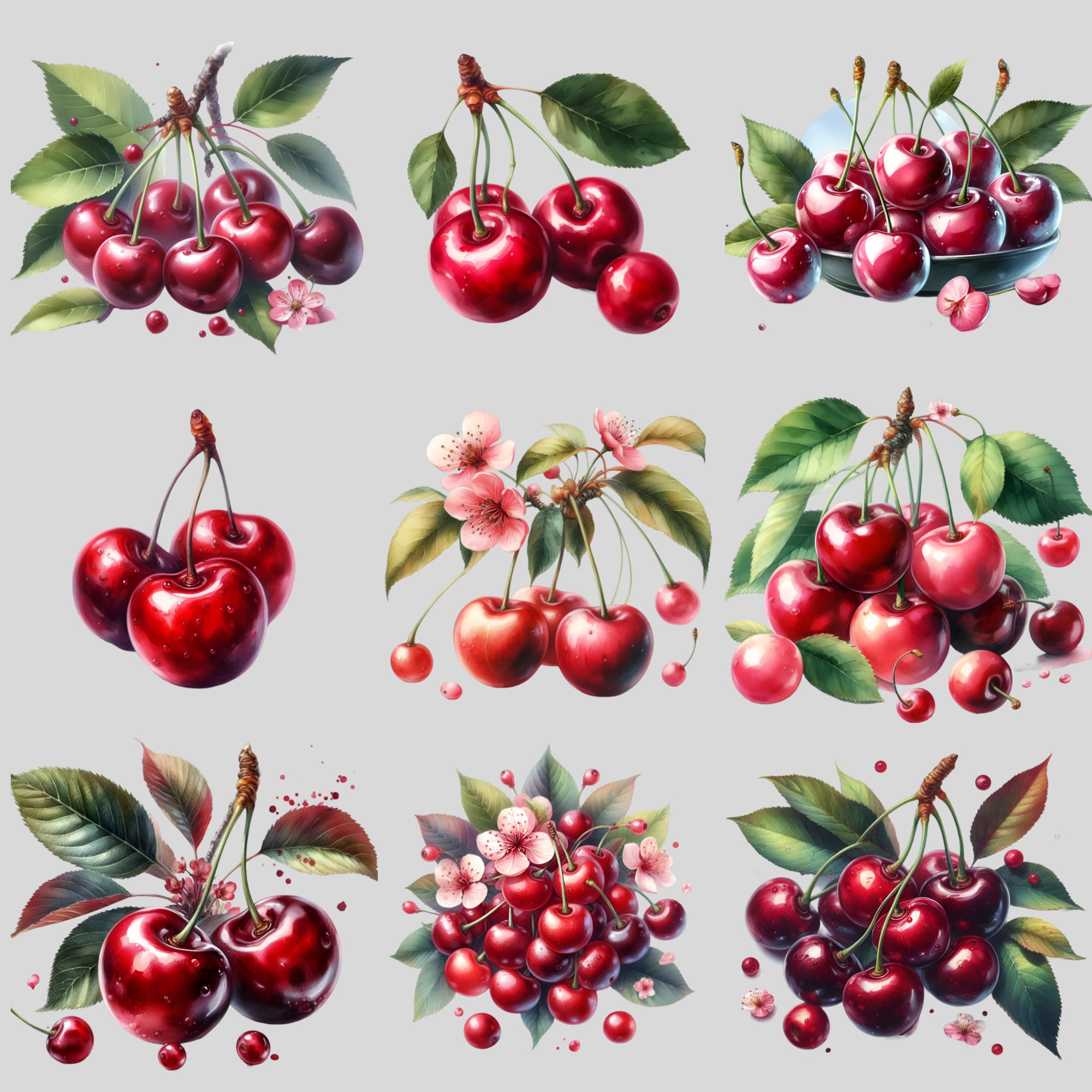 Cherry PNG - 21 Cherry Clipart - PNG Files, Transparent Background, 300 ...