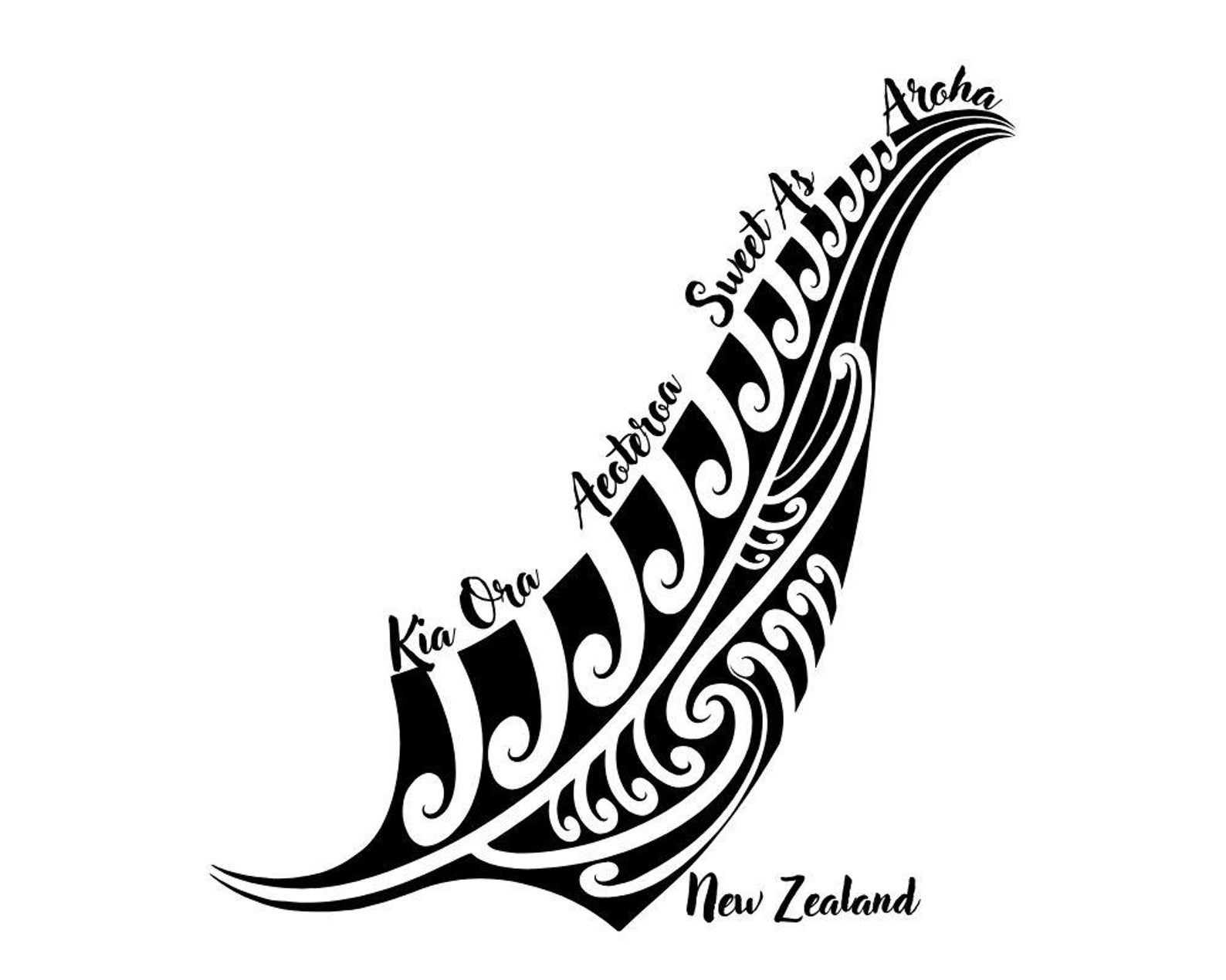 New Zealand Silver Fern SVG & PNG - Etsy