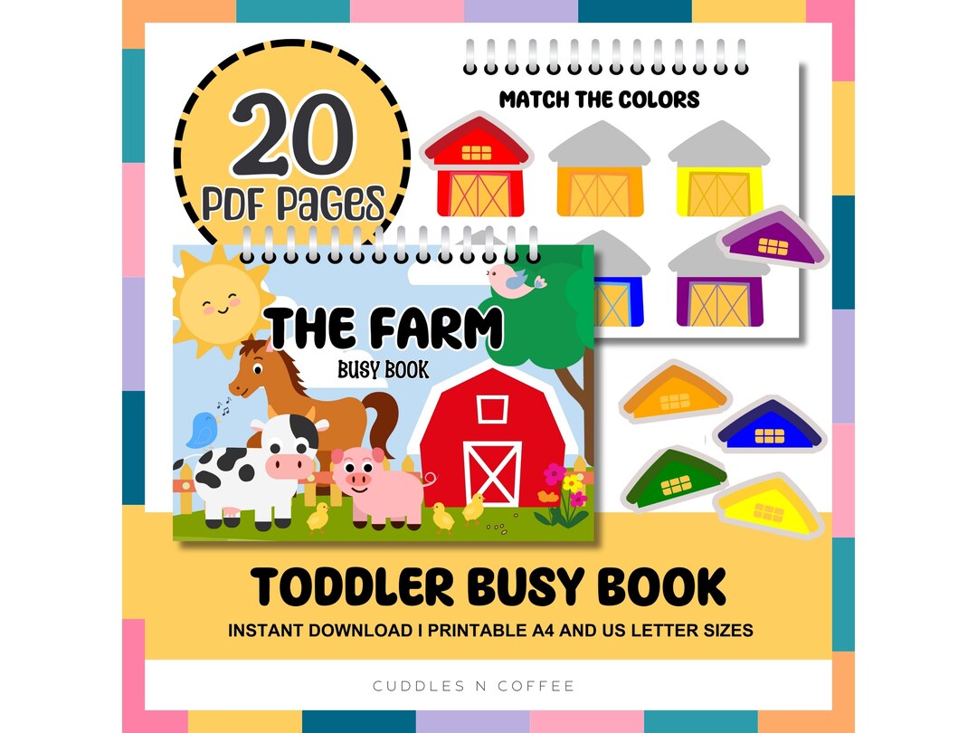 The Farm Toddler Busy Book Instant Download Printable Busy Book ...