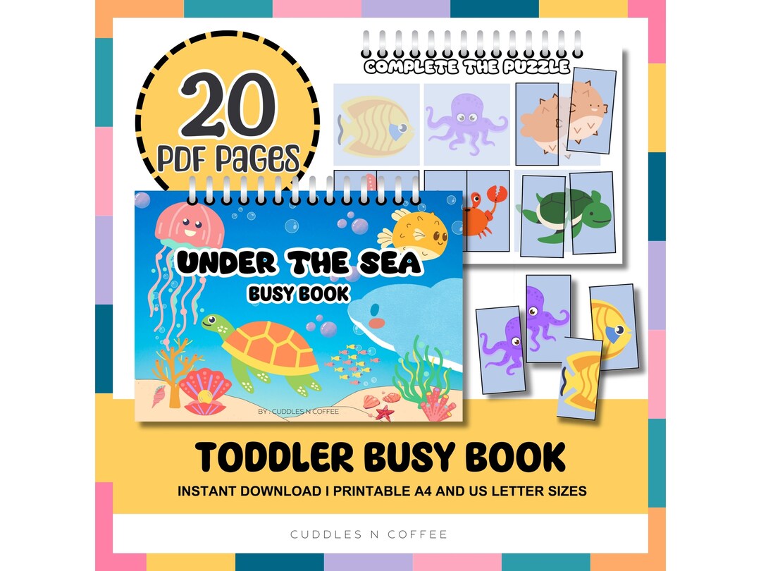 Under the Sea Toddler Busy Book Printable Instant Download Quiet Book ...