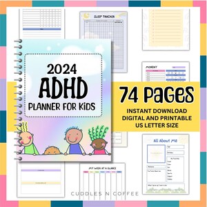 2024 ADHD Planner for Kids Digital and Printable Cleaning Schedule ...