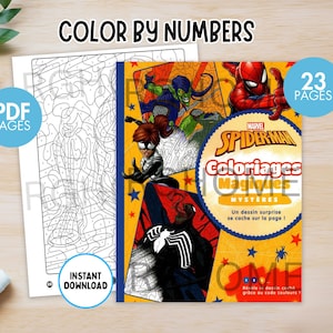 marvel colour by numbers printable