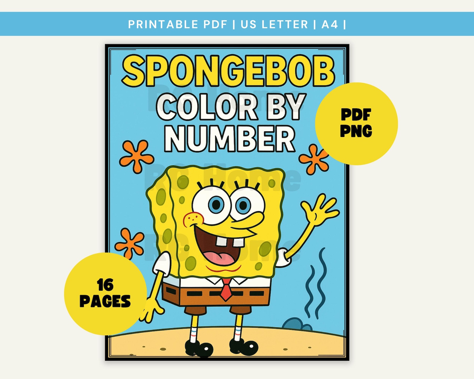 Spongebob Color by Number Coloring Book, Fun Kids Activity Book ...