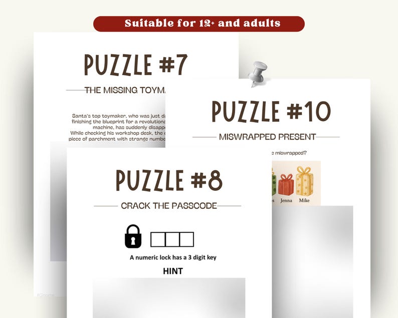 Christmas Escape Room Printable DIY Team Building Office Activity for ...