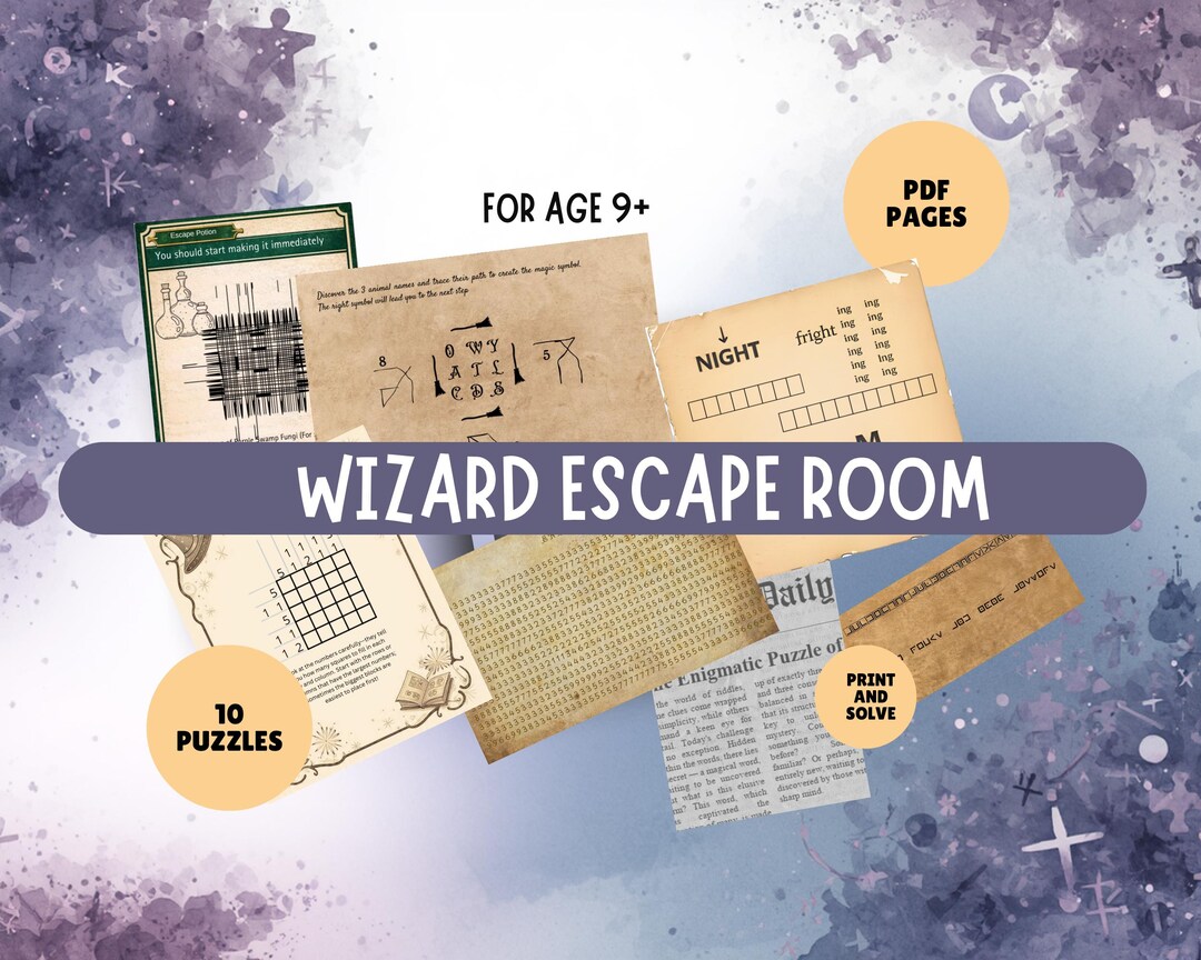 Wizard Escape Room for Tweens, January Classroom Activity, Middle ...