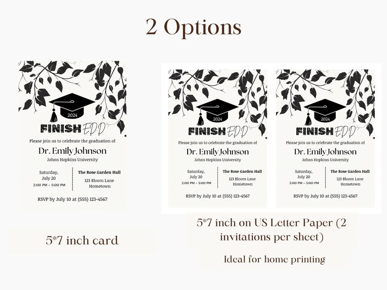 Ed.d Graduation Invitation , Doctorate Graduation Invitation, Graduate ...